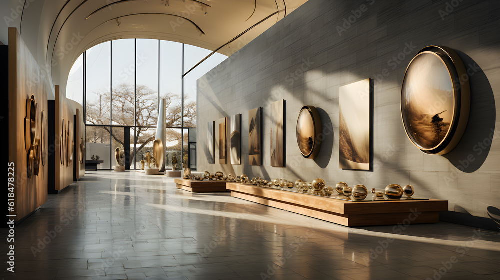 Modern interior art gallery Stock Photo | Adobe Stock