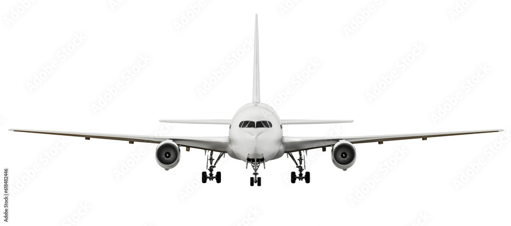 Generic airplane isolated on transparent background. 3D illustration ...