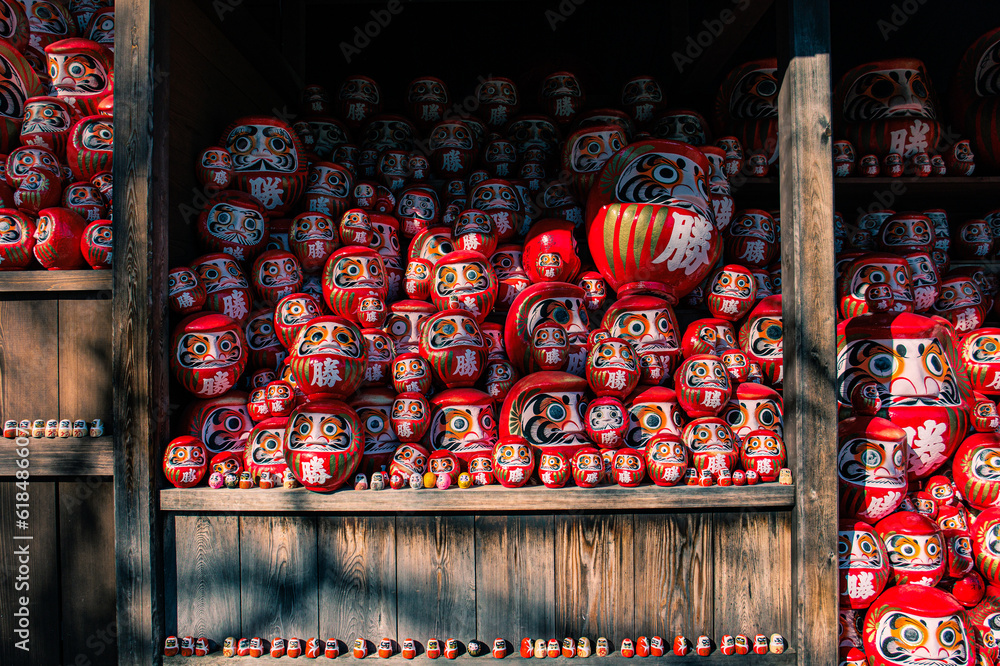 Assembled Dharma, Japanese traditional statue in Katsuo temple, Osaka ...