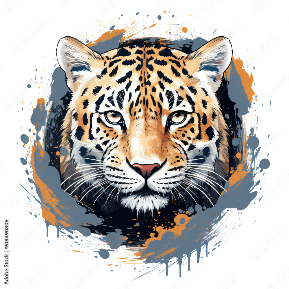 Leopard logo symbol isolated on the transparent background PNG. AI ...