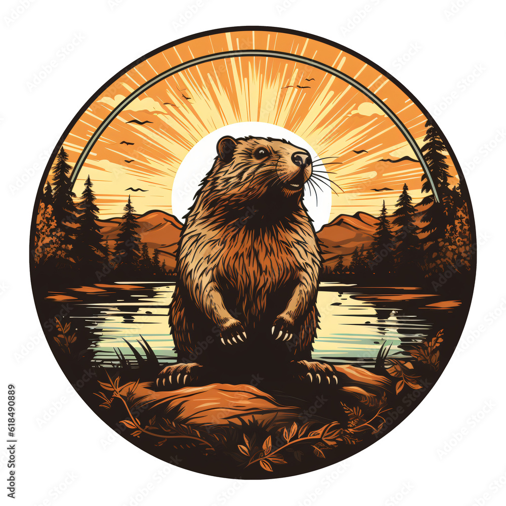 Gopher logo symbol isolated on the transparent background PNG. AI ...