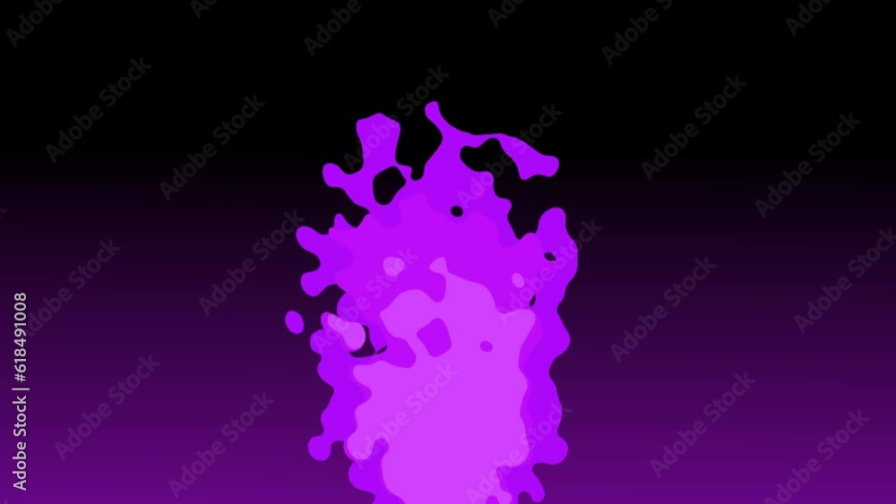 2d Cartoon Type Purple Fire Animation. 4K Animation Video Motion ...