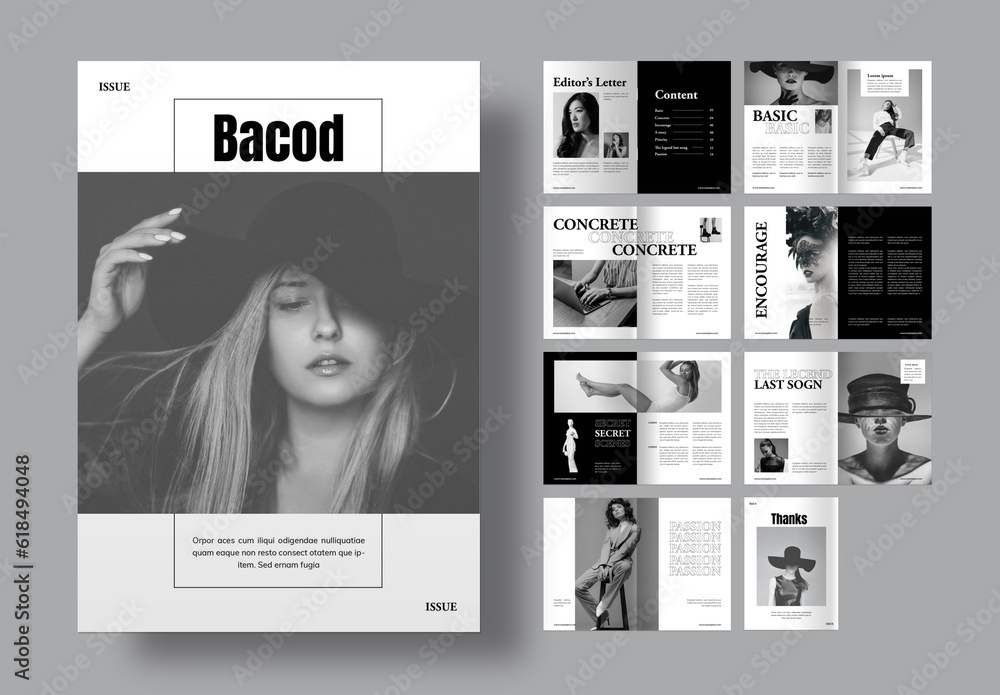 Magazine Layout Stock Template | Adobe Stock
