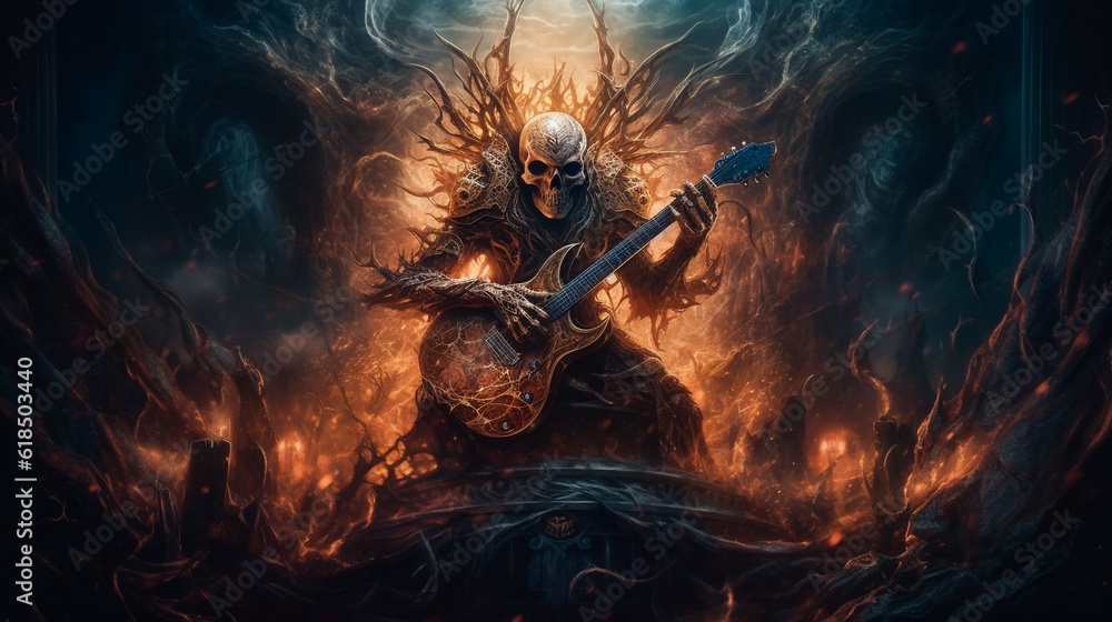 Satanic Overture. Demon's Serenade . Hellfire Hymn. AI Generated Stock ...