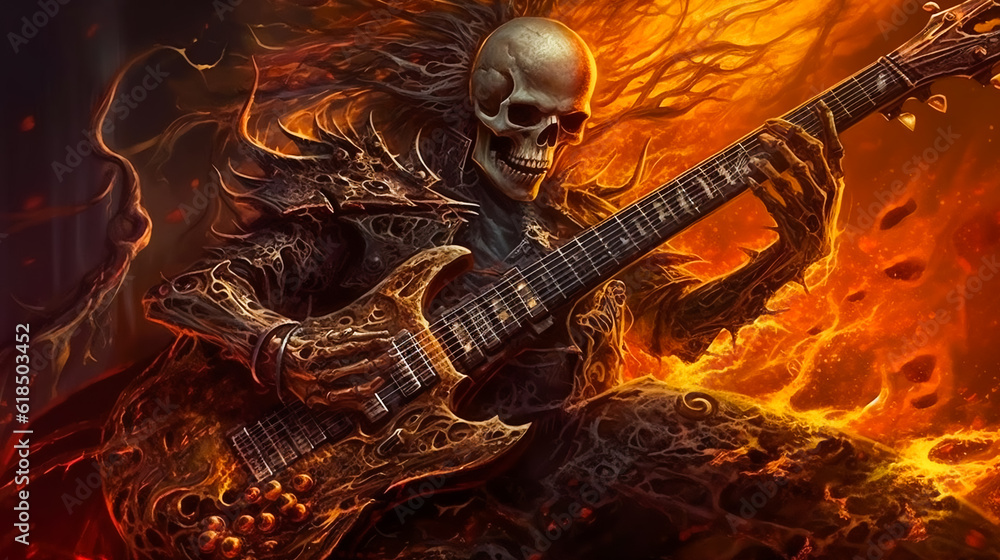 Satanic Overture. Demon's Serenade . Hellfire Hymn. AI Generated Stock ...