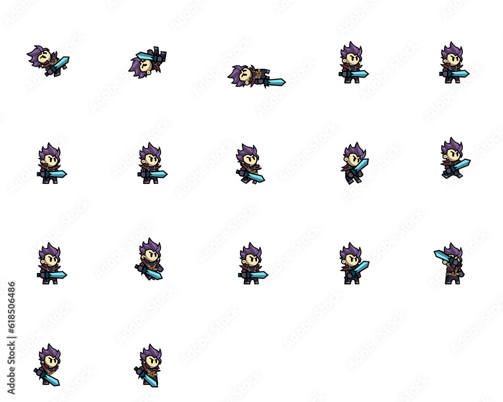 Free Animated Fantasy Character Vector 2d Sprite Stock Illustration ...