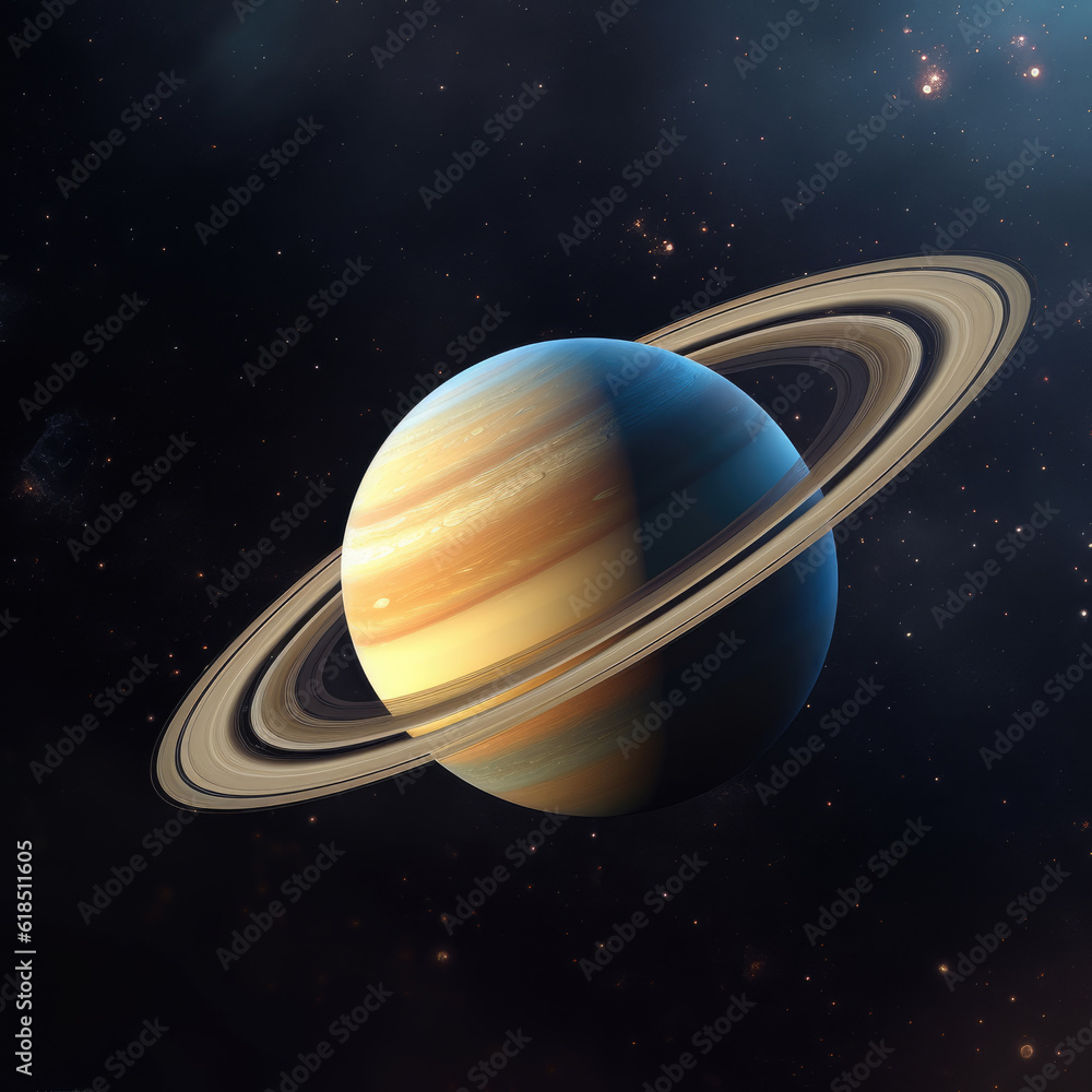 Planet Saturn, 3D wallpaper, Entirely, Full, Complete, Three ...