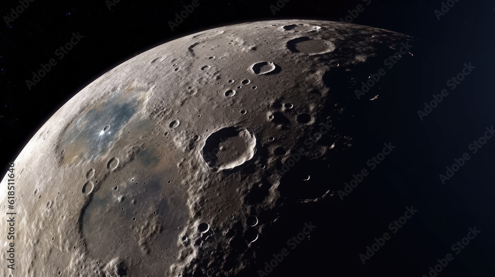 Moon 3D wallpaper, Enlarged detail, Enlargement, Three-dimensional ...