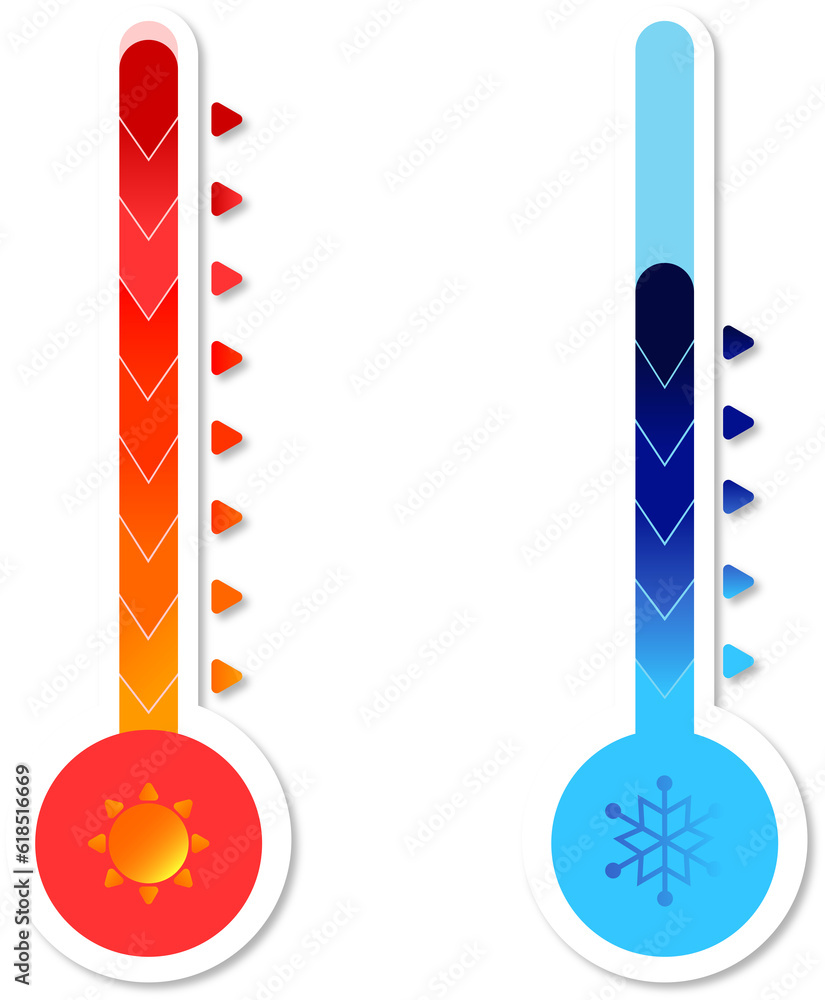 Gradient thermometer icon set transparent background Stock Illustration ...