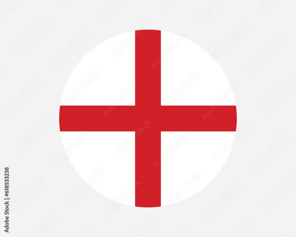 England Round Flag. English Circle Nation Country National Banner ...