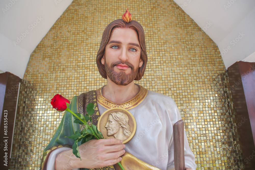 Saint Jude Thaddeus apostle of Jesus Christ Catholic religious statue ...