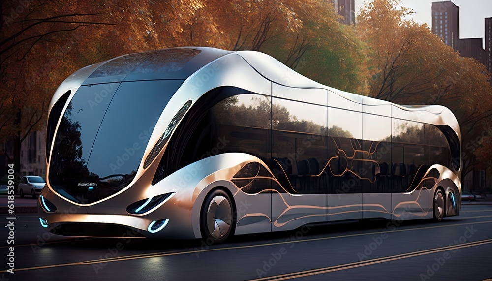 Autonomous City Bus: The Future of Public Transportation Stock ...