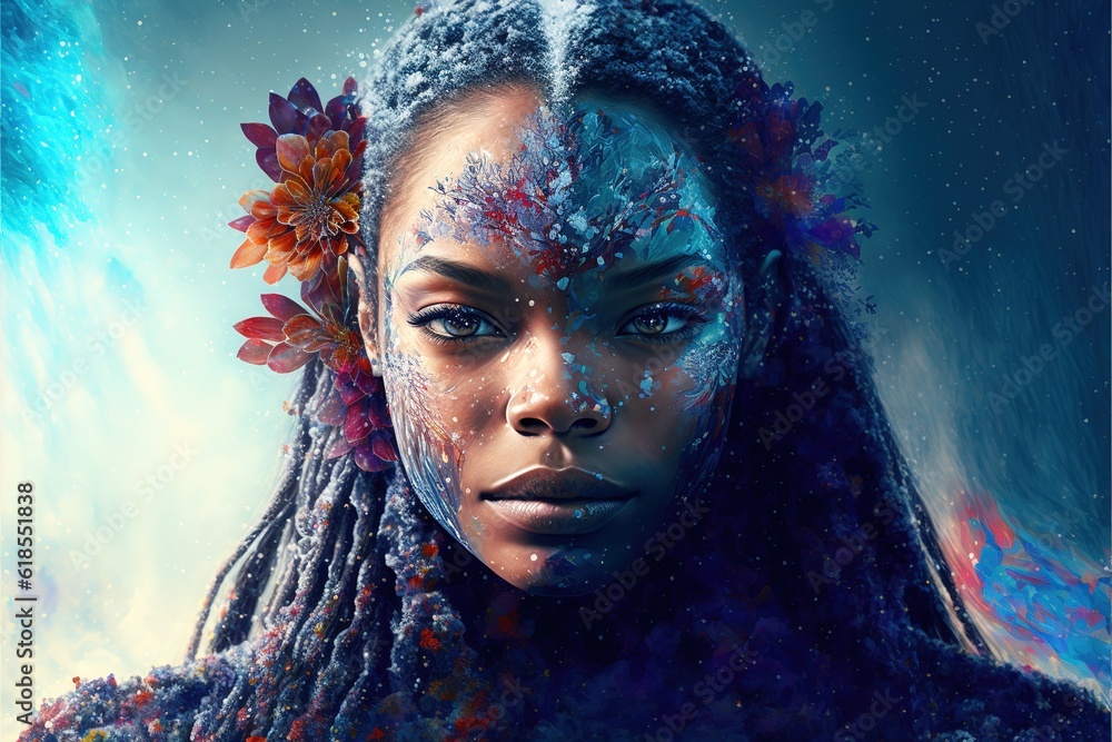 Fantasy winter goddess as spirit of northern pagan as a symbol of both ...