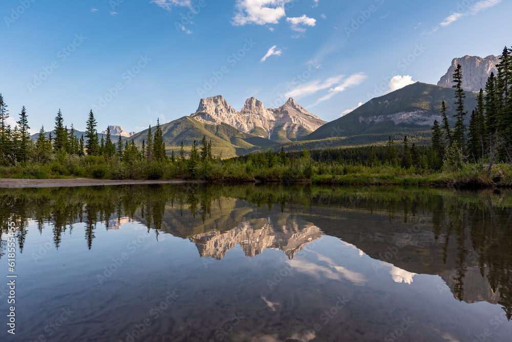 Incredible nature scenery outside of Banff National Park during summer ...
