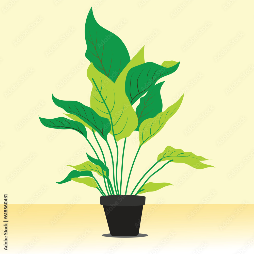 Plant vector, clip art, and symbol. Flat design of plant concept and ...