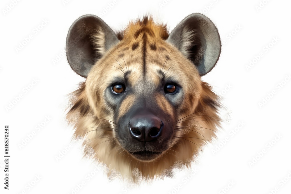 hyena head PNG 8k isolated on white background Stock Illustration ...