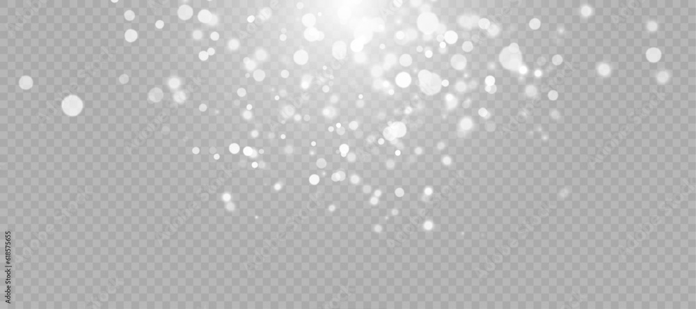 Light effect with a lot of shiny highlights shining on a transparent ...