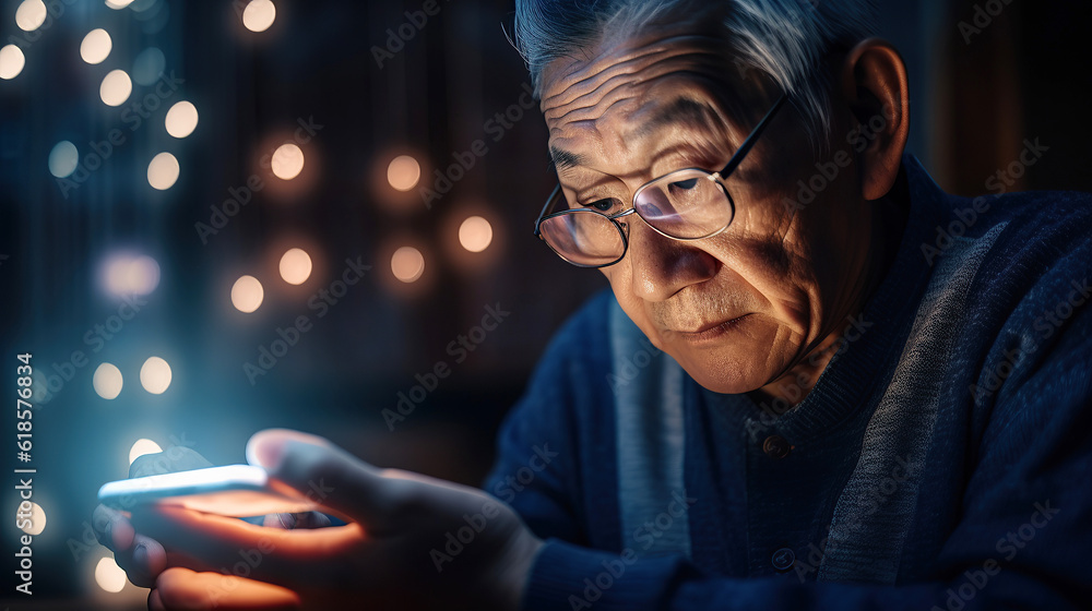 ai generated illustration senior and future healthcare equipment Stock ...