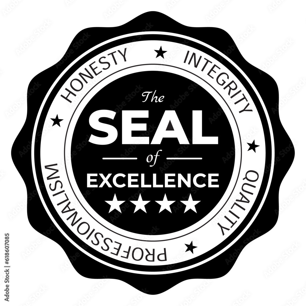 seal of excellence stamp Stock Vector | Adobe Stock