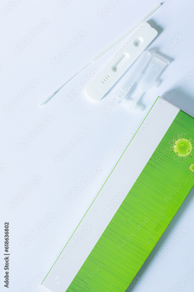 ATK test kit,covid 19 test kit on a white background,covid-19 positive ...