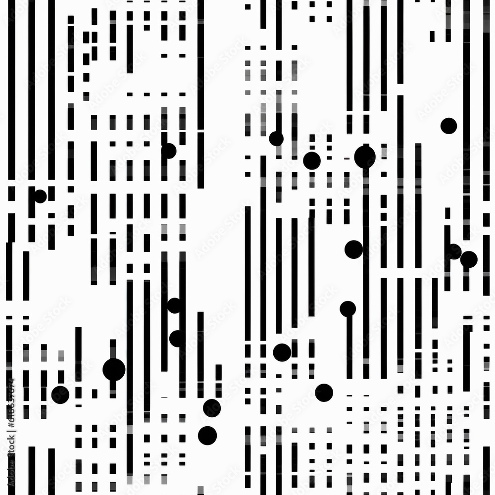 A Continuous Repeating Tile Pattern with a Black and White Morse Code ...