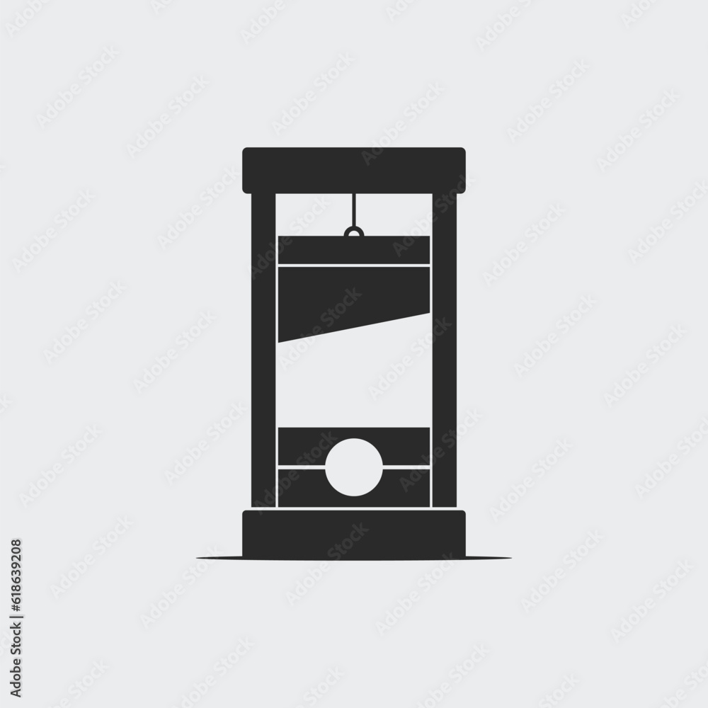 Vetor de Guillotine black silhouette vector illustration do Stock ...