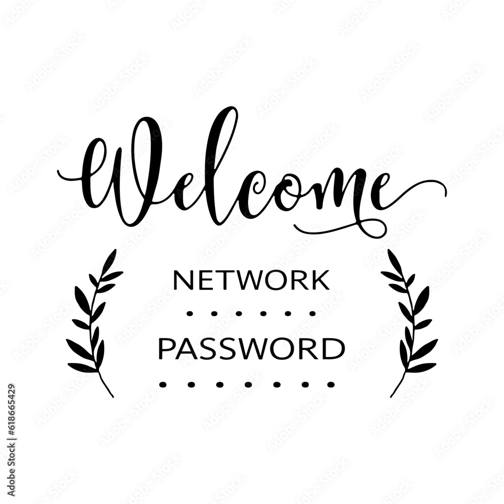 Wifi Sign SVG, Wifi Password svg, Welcome Wifi Sign svg, Welcome svg ...