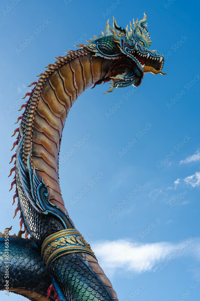 King of Naga, Phaya Si Mukda Maha Muni Nilapala Nakharat, Thai dragon ...