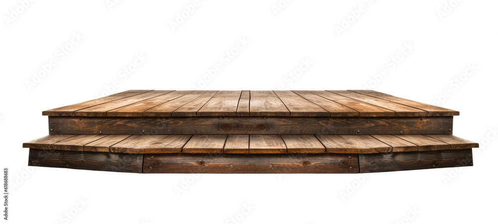 Empty wooden stage isolated on transparent background Stock ...