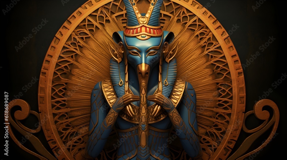 Egyptian god Ra. Ra, Egyptian, mythological, god. Created with ...