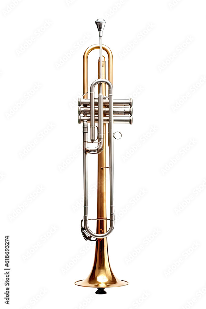 trombone isolated on a transparent background, generative ai Stock ...