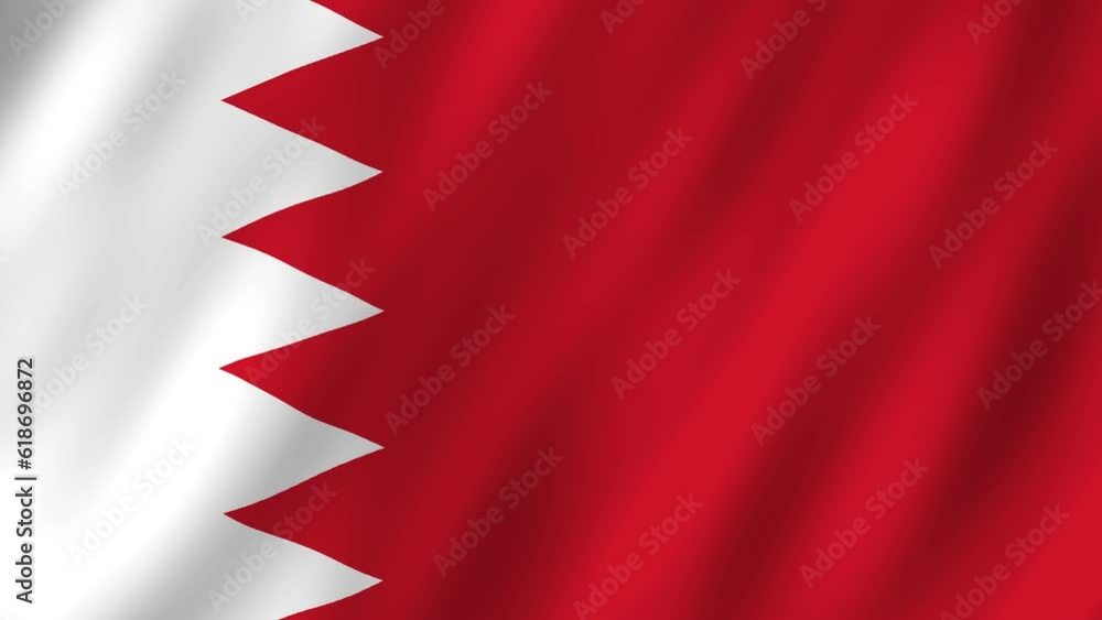 Flag of the Bahrain waving animation. looping National Bahrain flag animation background 4k ...