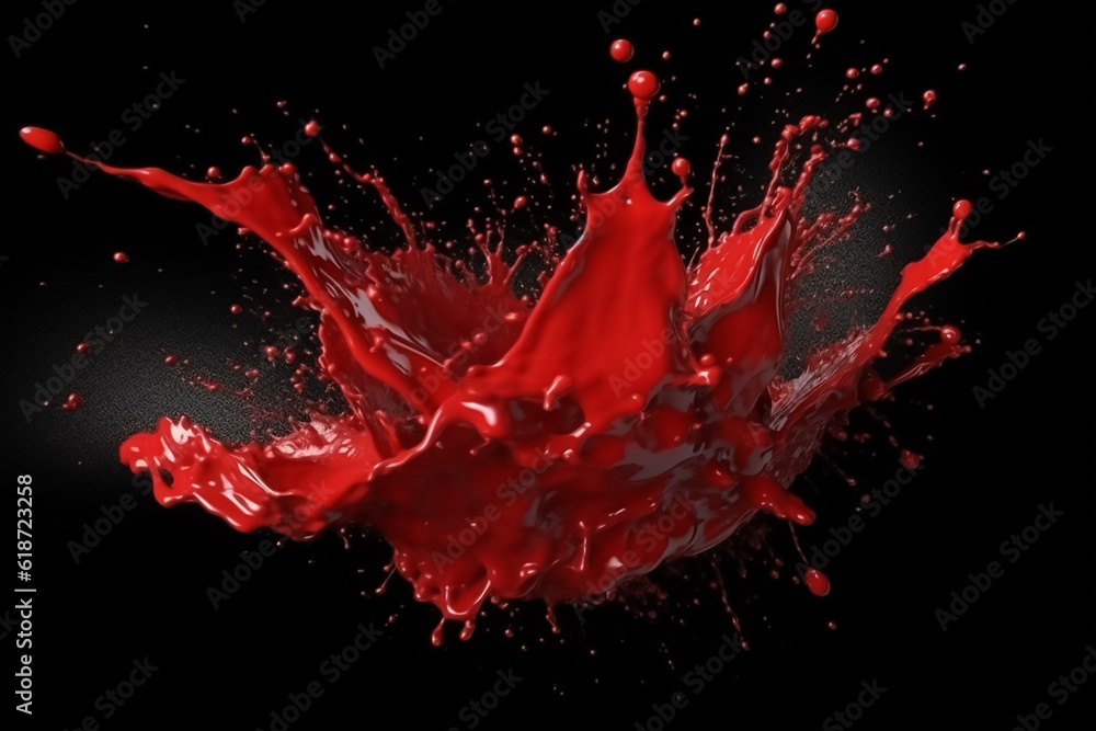 Red paint splash isolated background Stock Illustration | Adobe Stock