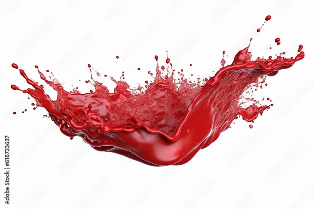 Red water splash isolated background Stock Illustration | Adobe Stock