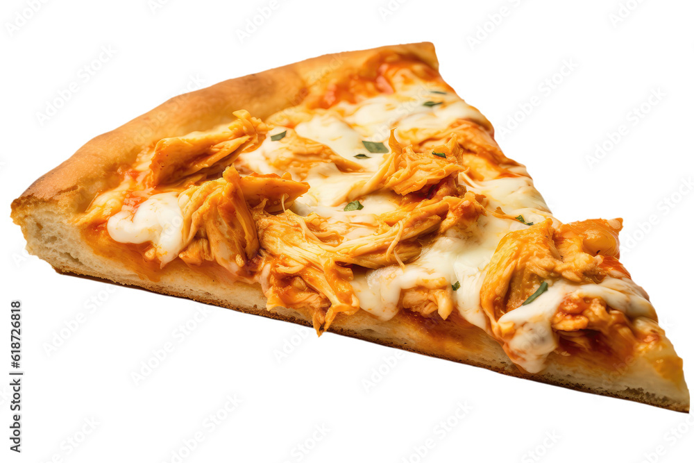Buffalo Chicken Pizza Slice On Isolated Transparent Background, Png ...