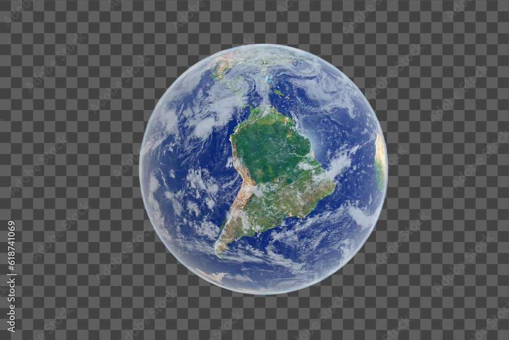 Blue Planet Earth from space showing South America,, Global World ...