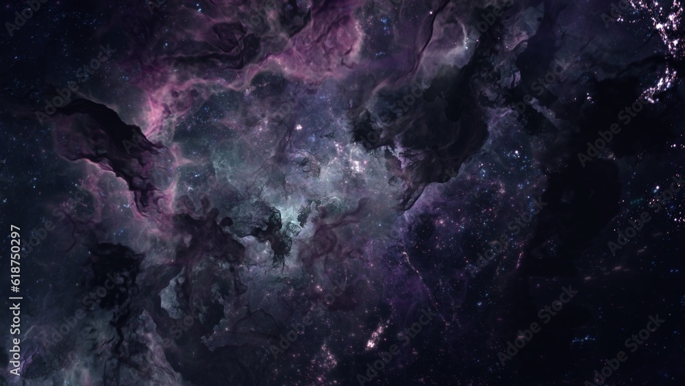 Mystical hostile galaxy star cluster in alien deep space. Science ...