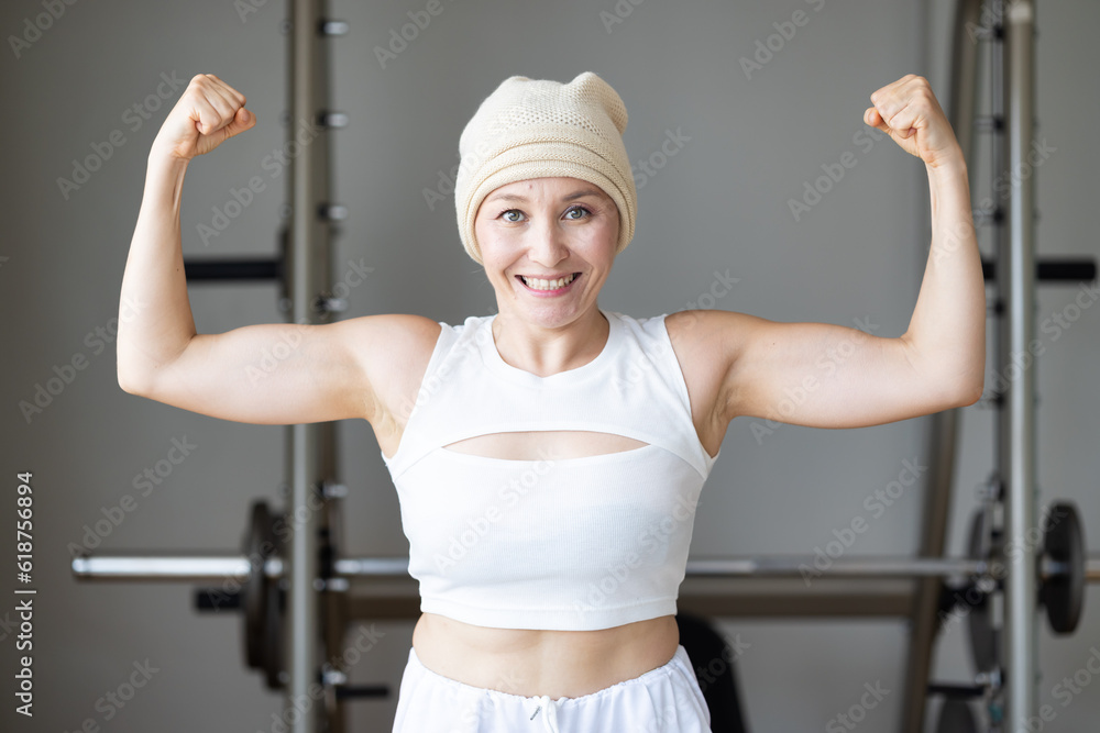Strength in Adversity, Fit and strong fitness Caucasian Woman Living a ...