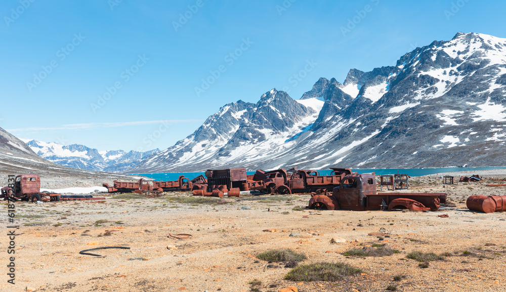 An abandoned US military base litters - Thousands of oil drums ...