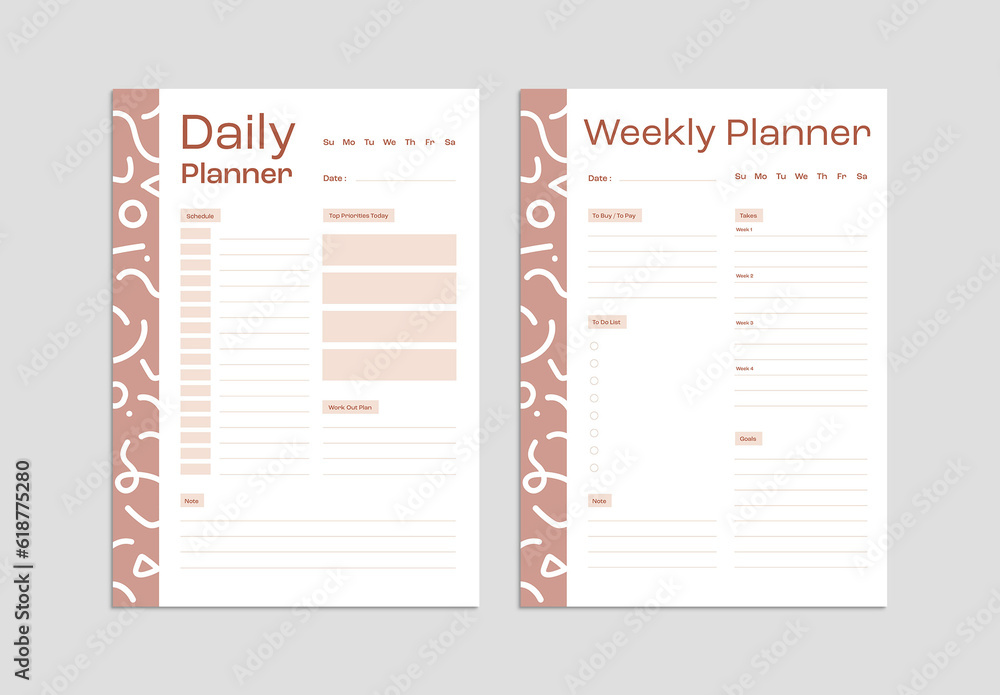 Planner Printable Stock Template | Adobe Stock