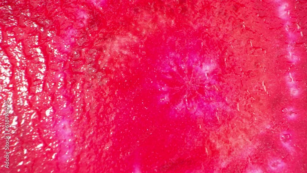 Macro video showcases the captivating details of a half beetroot ...