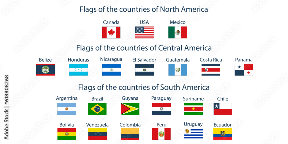 Flags of the countries of the world. Flags of the countries of North ...