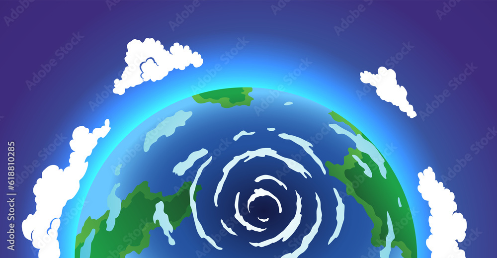 Earth atmosphere layers. Colorful infographic poster. illustration ...