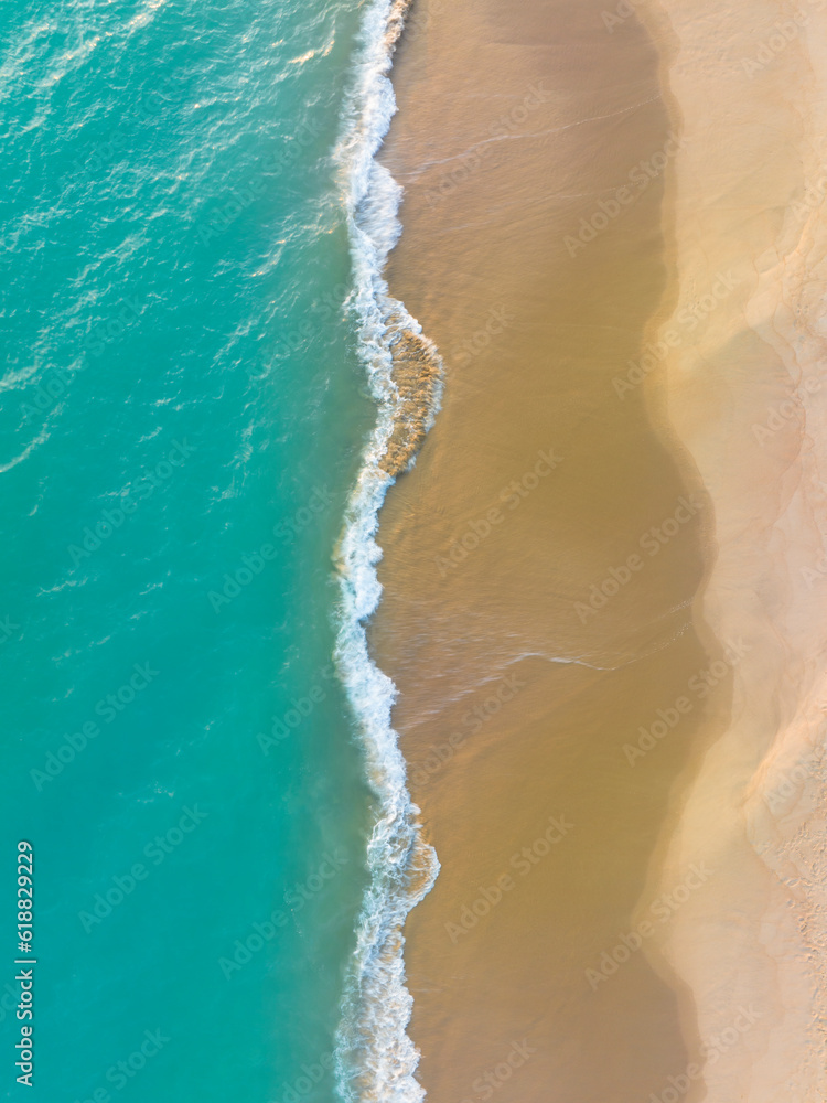 Ocean waves on the beach as a background. Beautiful natural summer ...
