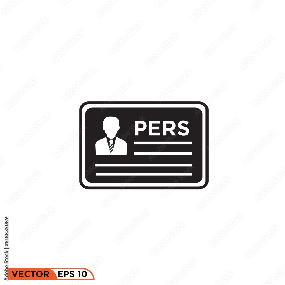 Id card pers icon vector graphic of template Stock Vector | Adobe Stock
