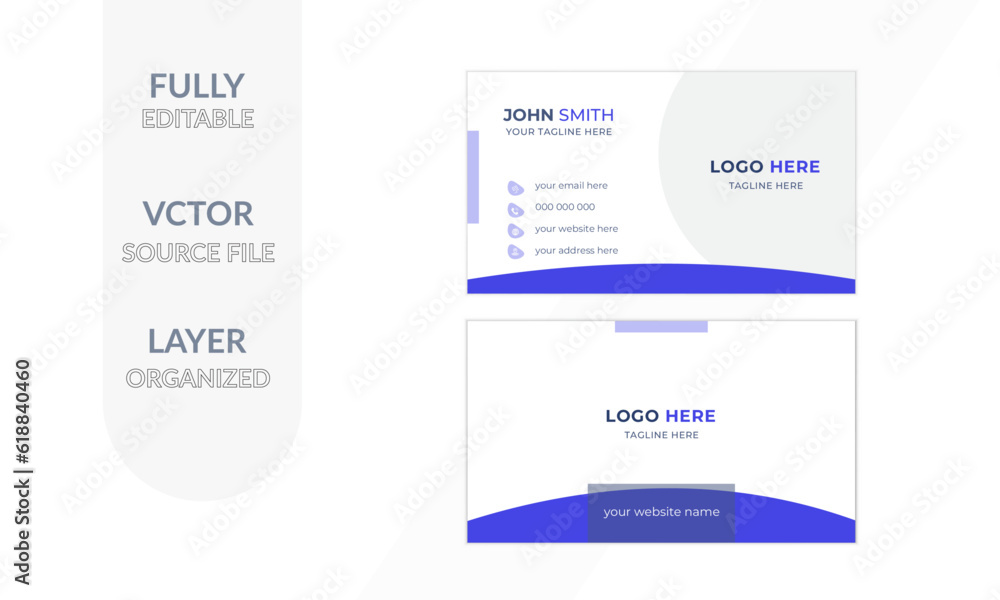 Professional Vector Business Card Design || Visiting Crad Design Stock ...