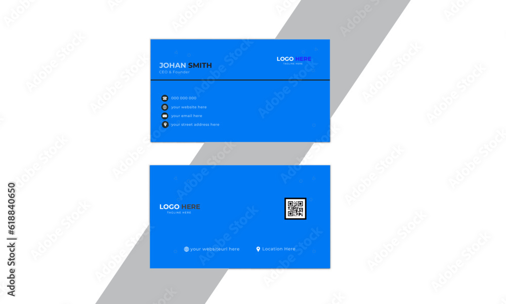 Professional Vector Business Card Design || Visiting Crad Design Stock ...