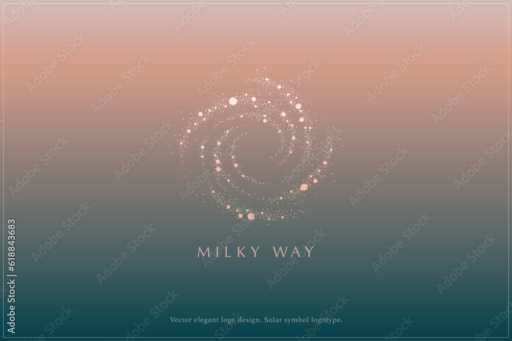 Galaxy logo design, Minimal logotype, Stars, Milkyway logo, Celestial ...