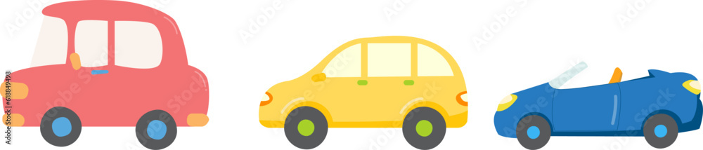 red yellow blue car Stock Vector | Adobe Stock