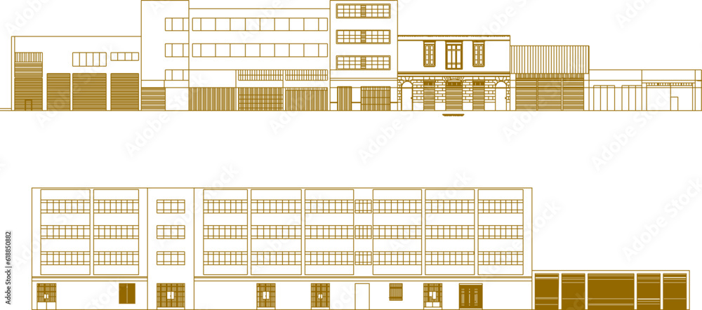 Vetor de Vector sketch illustration of modern minimalist self-service ...